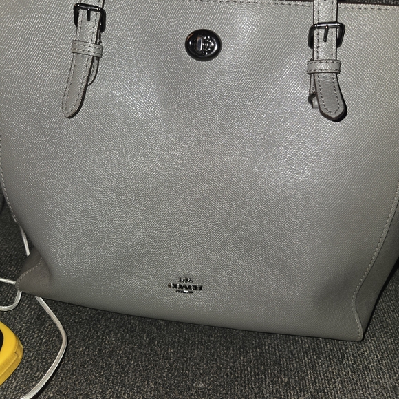 Coach | Bags | Coach Gray Leather Tote Bag | Poshmark